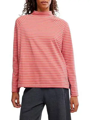 Free People Stripe Raglan Sleeve Top - Sailor Stripe Sand