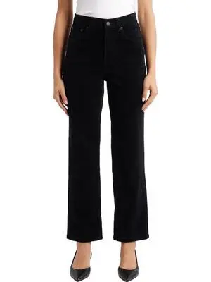 Spanx 90s Straight Leg Corduroy Pants - Classic Black