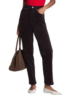 Spanx 90s Straight Leg Corduroy Pants - Truffle Brown