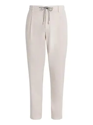 Eleventy Stretch-cotton Garment-dye Trousers - Beige