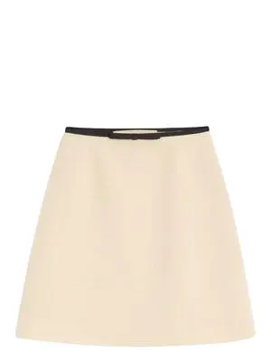 Valentino Garavani Wool-blend Mini Skirt - Beige