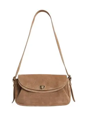 Sandro Le Mambo Suede Crossbody Bag - Beige