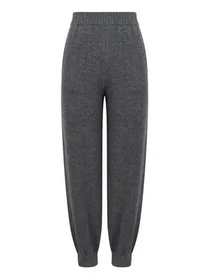MSGM Elasticated-waist Wool Track Pants - Grey