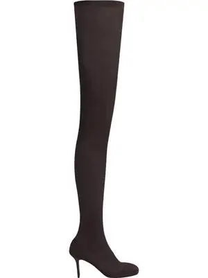 COURREGES Square-toe Mesh Boots - Brown