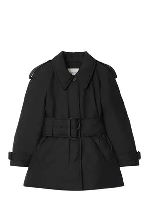 Burberry Berryhill Belted Padded Trench Coat - Black
