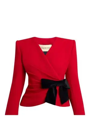 Valentino Garavani Bow-embellished Wrap Blazer - 9qk Paris