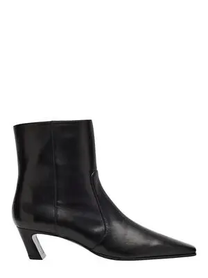 STUART WEITZMAN 50mm Stassi Leather Zip Booties - Black