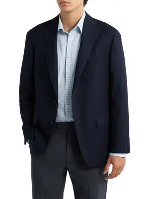 HERITAGE GOLD Water-resistant Stretch Wool Suit Jacket - Navy