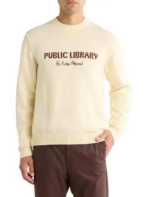 PERCIVAL Public Library Cotton Sweater - Ecru