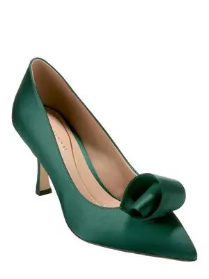 Cole Haan Florette Pointed Toe Pumps Rainforest Satin
