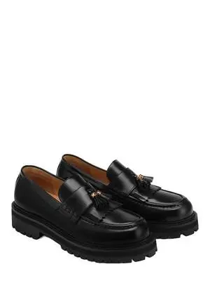 NAKED WOLFE Banter Box Leather Loafer - Black