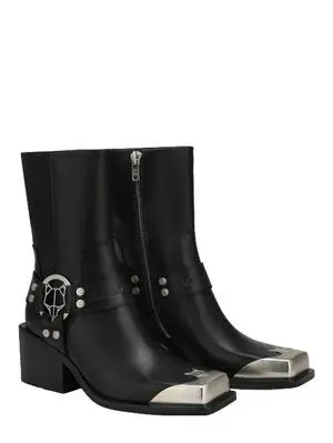 NAKED WOLFE Knight Cow Leather Boots - Black