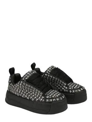 NAKED WOLFE Slide Studded Sneakers - Black
