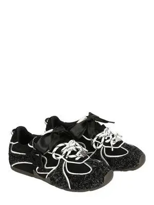 NAKED WOLFE Adored Hairy Suede Sneakers - Black