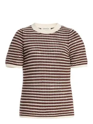 ZANKOV Charlotte Pointelle-knit Wool Top - Multi