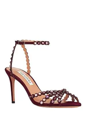 AQUAZZURA Tequila 85 Sandals - Blackberry