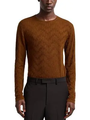 Emporio Armani Chevron Knit Sweater - Rust/copper