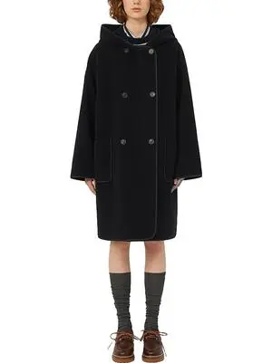 Max Mara Bergen Wool Coat - Navy