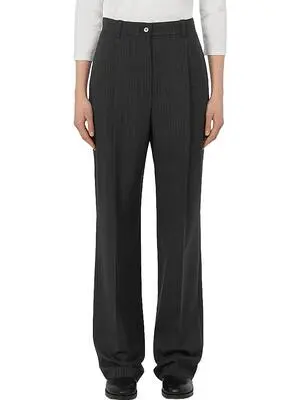 Max Mara Weekend Signature Salsa Wool Pants - Dark Grey