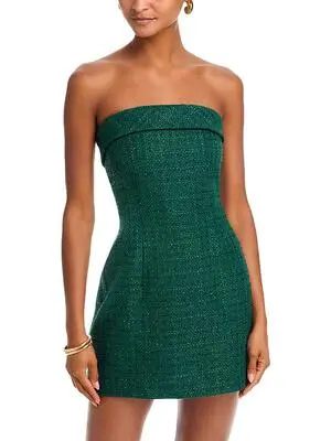French Connection Shante Strapless Dress - Evergreen