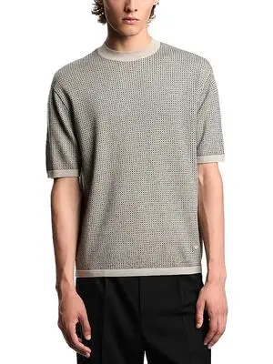 Emporio Armani Virgin Wool Short Sleeve Sweater - Fancy Brown
