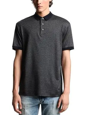 Emporio Armani Two Tone Polo Shirt - Fancy Grey