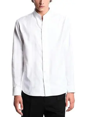 Emporio Armani Textured Cotton Shirt - Solid White