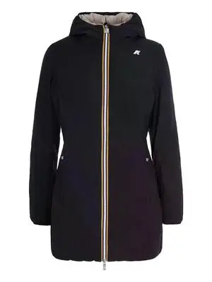 K-WAY Logo-Detail Hooded Coat