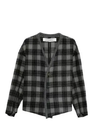 INDIVIDUAL SENTIMENTS Plaid Cardigan - Grey