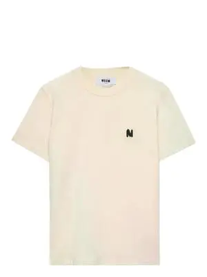 MSGM Logo-print T-shirt - Neutrals