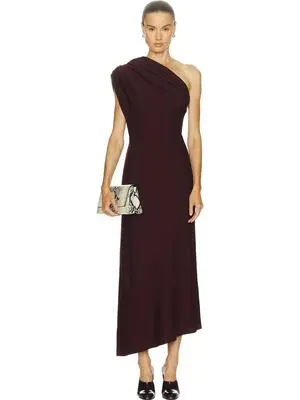 Khaite Coast One-shoulder Dress - Jam