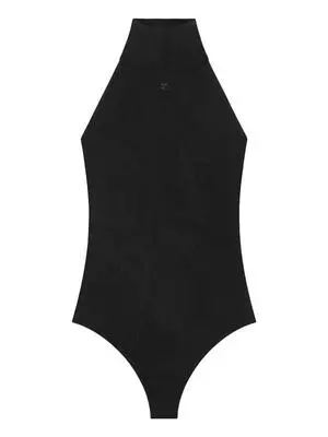 COURREGES Halter-neck Jersey Bodysuit - Black