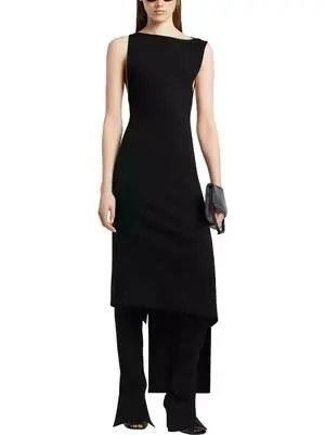 COURREGES Asymmetric Sleeveless Dress - Black