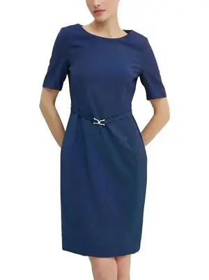 BOSS Daleah Belted Dress - Blue