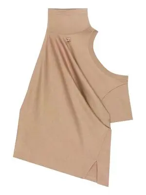 COURREGES Twisted One-shoulder Top - Neutrals