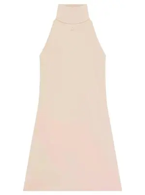 COURREGES Halterneck Sleeveless Mini Dress - Neutrals