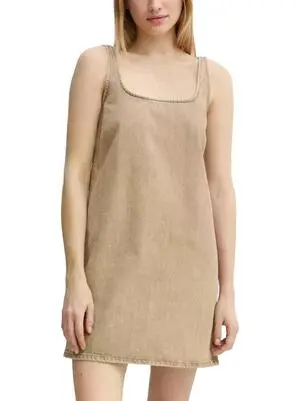 Day Birger Et Mikkelsen Square Neck Mini Dress - Neutrals