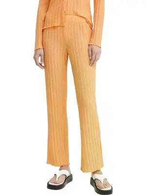 RÉSUMÉ Textured Knit Trousers - Orange