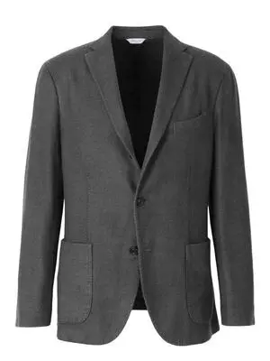 Boglioli Lapel Buttoned Blazer - Grey