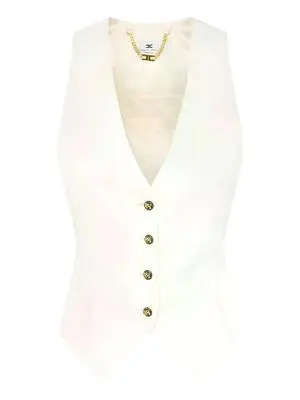 Elisabetta Franchi Elasticated Waistcoat - Neutrals