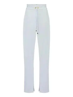Elisabetta Franchi Drawstring Slit Trousers - Blue