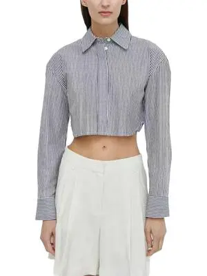 Day Birger Et Mikkelsen Striped Cropped Shirt - Blue