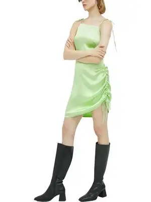 RÉSUMÉ Tie-strap Gathered Mini Dress - Green