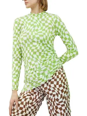 RÉSUMÉ Check Long-sleeved Top - Green