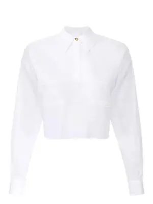Elisabetta Franchi Logo-patch Cotton Shirt - White