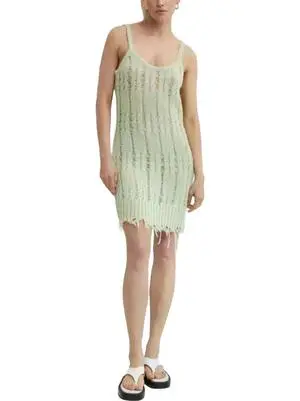 RÉSUMÉ Openwork Frayed Dress - Green