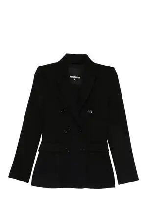 Patrizia Pepe Double-breasted Blazer - Black
