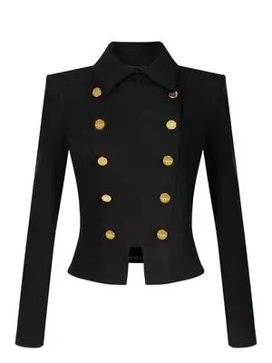 Elisabetta Franchi Peplum Criss-cross Jacket - Black