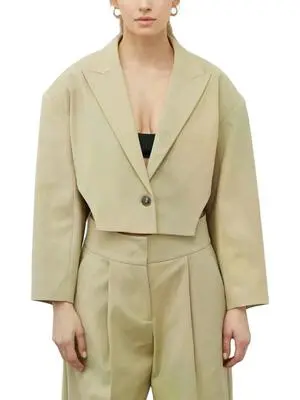 Day Birger Et Mikkelsen Buttoned Cropped Jacket - Neutrals