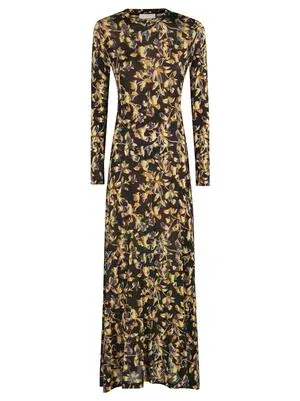 Ulla Johnson Floral-pattern Midi Dress - Black